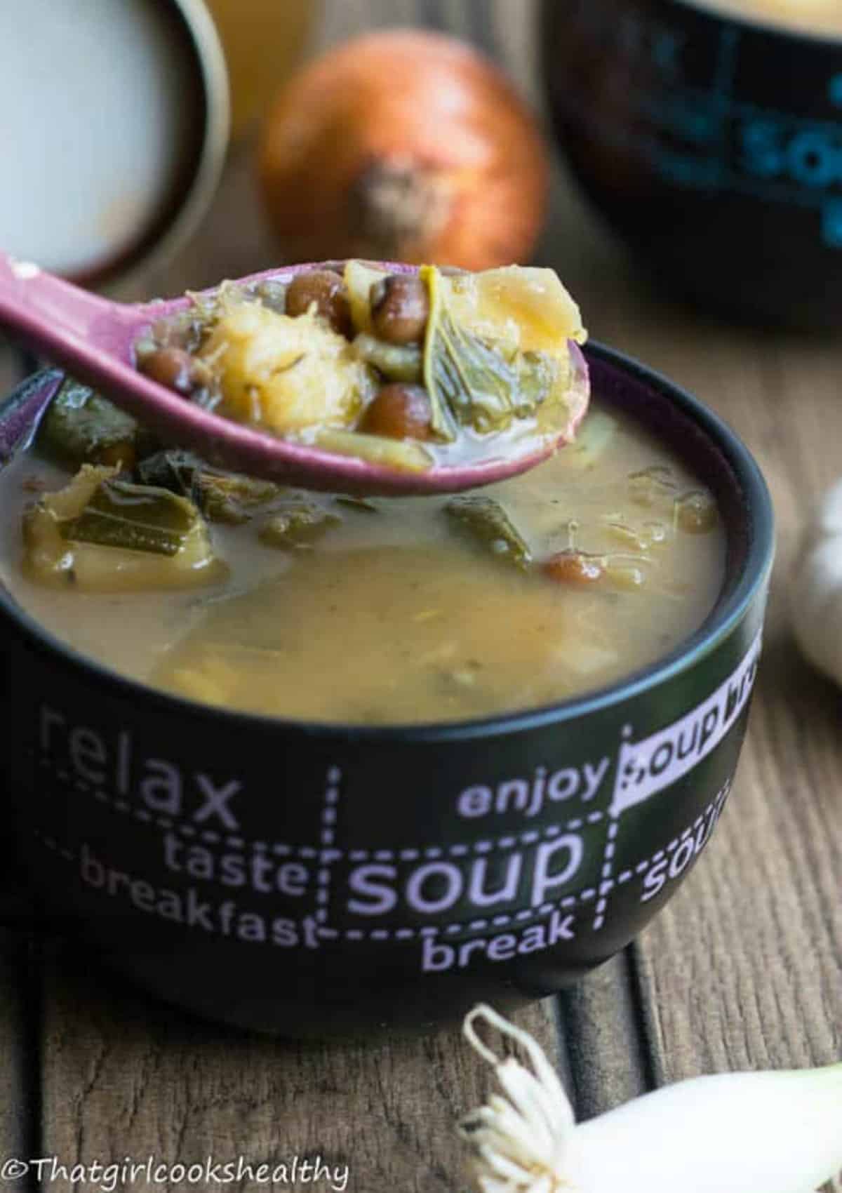 Jamaican Gungo Peas Soup (Pigeon Pea Soup) - That Girl Cooks Healthy