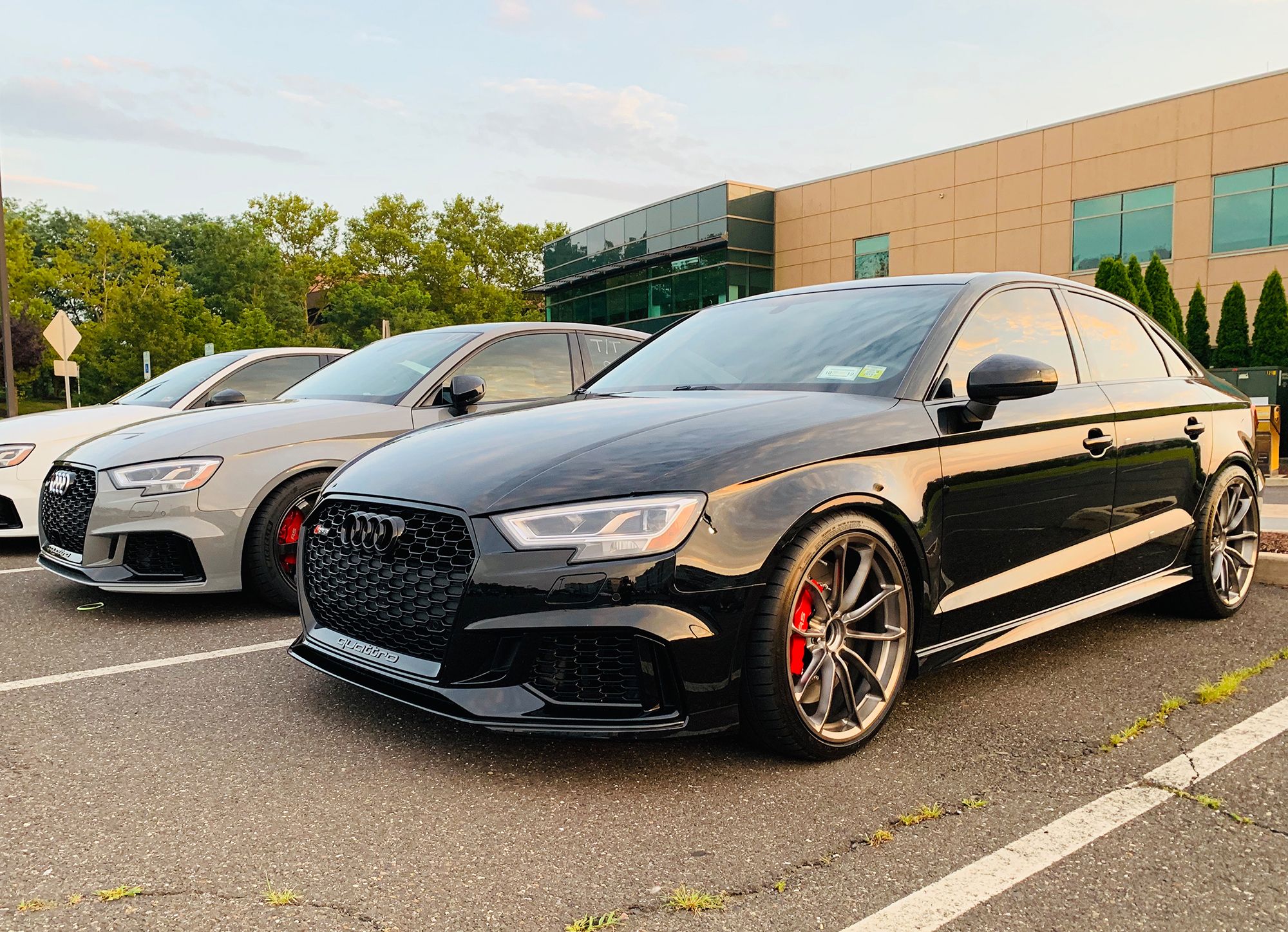 Audi RS3 8V Sedan Black with Forged ALTI GT1 Aftermarket Wheels | Wheel ...