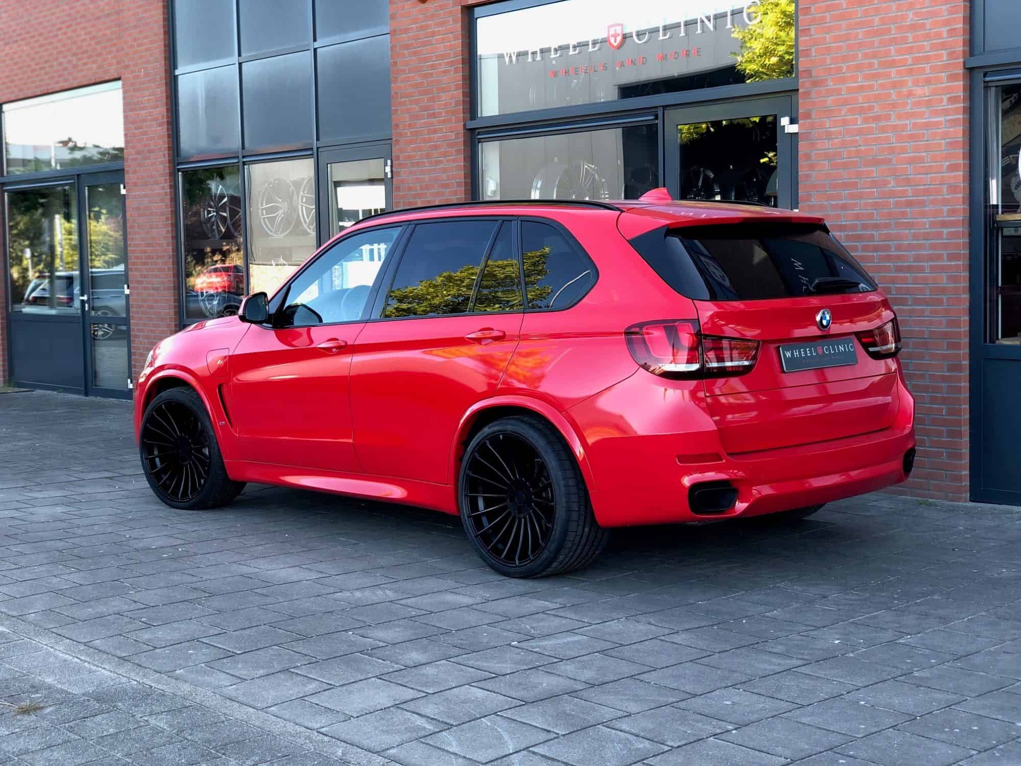 BMW X5 F15 Red with Hamann Anniversary Evo Aftermarket Wheels | Wheel Front