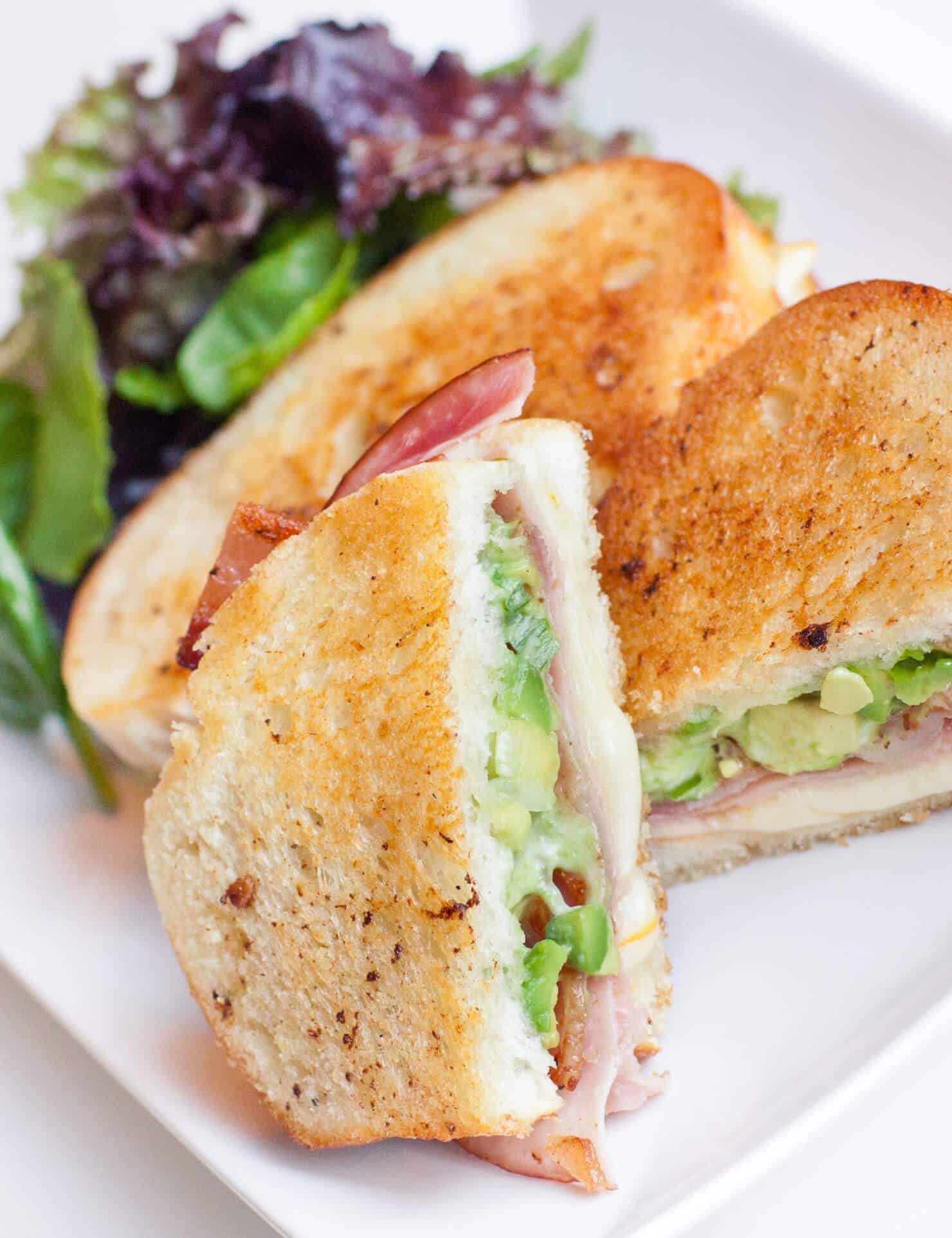 Bacon, Lettuce, Avocado Grilled Cheese Sandwich - Tatyanas Everyday Food