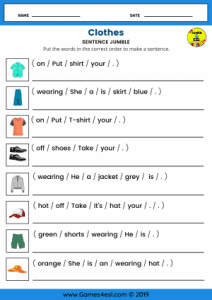 Clothes | English ESL Worksheets | Games4esl