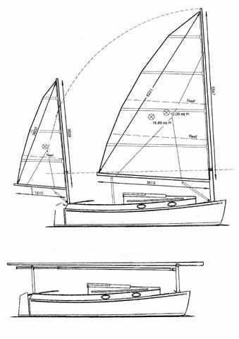 Ketch and Yawl Rigs for Norwalk Island Sharpie 18 - Storer Boat Plans ...