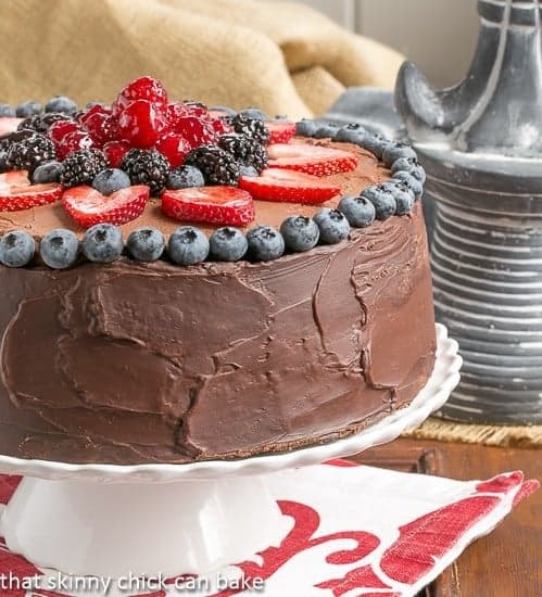 Layered Chocolate Mousse Cake #SundaySupper