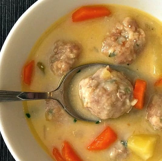 Bulgarian Meatball Soup - Supa Topcheta