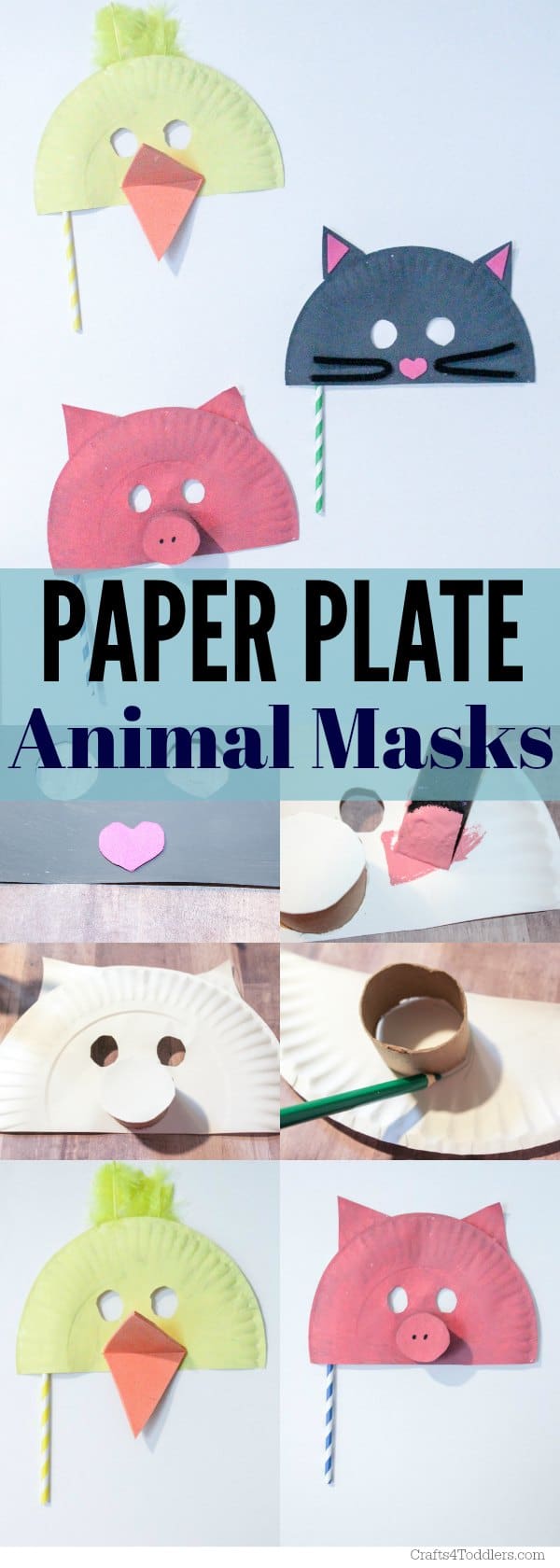 Easy Paper Plate Animal Masks - Crafts 4 Toddlers