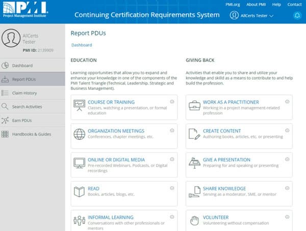 How to Report PDU for the New PMI PDU Structure (from Dec 2015 ...