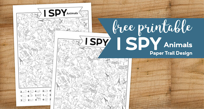 Free Printable I Spy Animal Activity {Boredom Buster} | Paper Trail Design