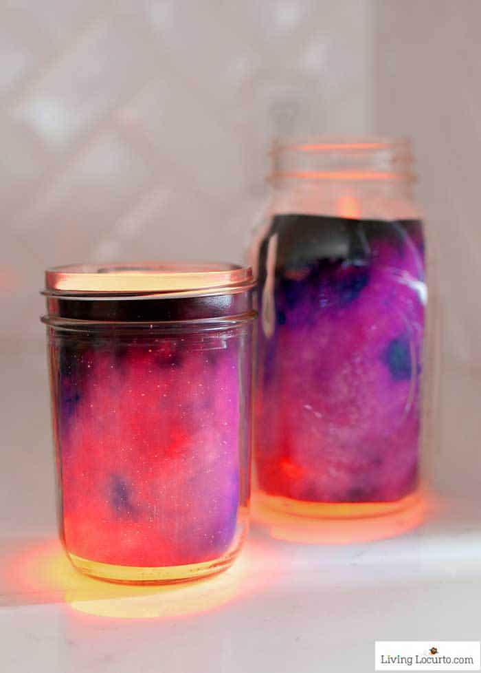 Galaxy Jars | Glow in the Dark Craft | Living Locurto