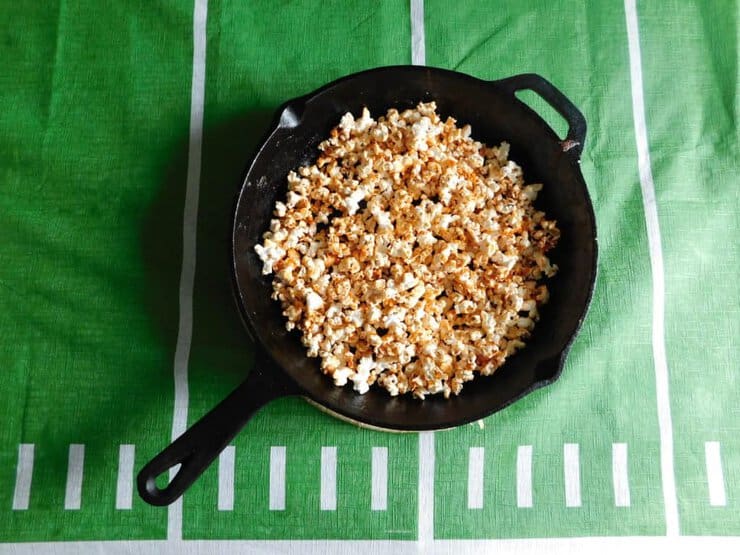 Ketchup Popcorn Recipe, snack on during the Big Game
