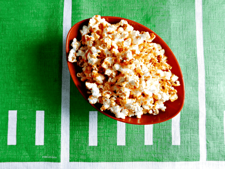 Ketchup Popcorn Recipe, snack on during the Big Game
