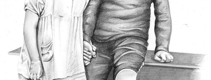Pencil Portrait of Brother and Sister | Pencil Sketch Portraits