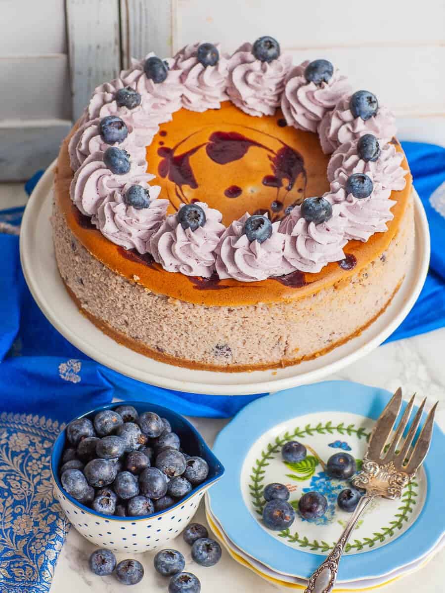 Ricotta Blueberry Cheesecake Recipe (video) - Tatyanas Everyday Food