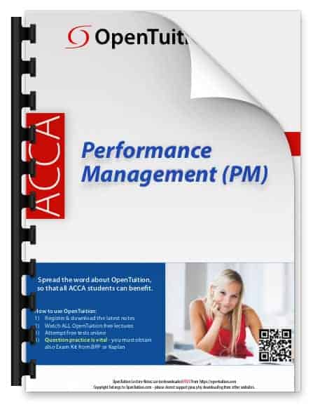 ACCA Performance Management (PM) Notes