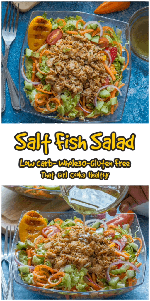 Caribbean Salt Fish Salad (Low Carb) - That Girl Cooks Healthy