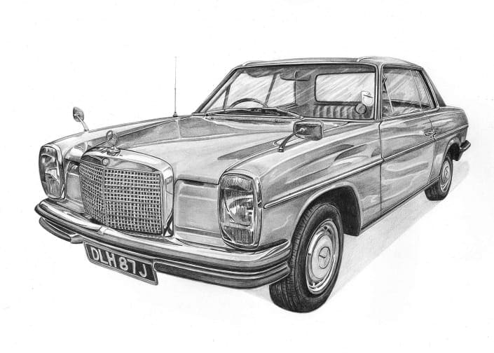Car Drawings by Angela of Pencil Sketch Portraits