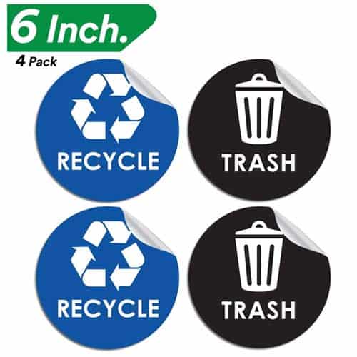 Recycle Stickers, Decals, Labels & Magnets for Recycling Trash Cans