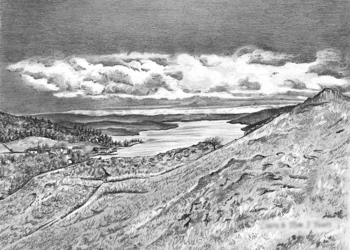 Landscape Drawings by Angela of Pencil Sketch Portraits