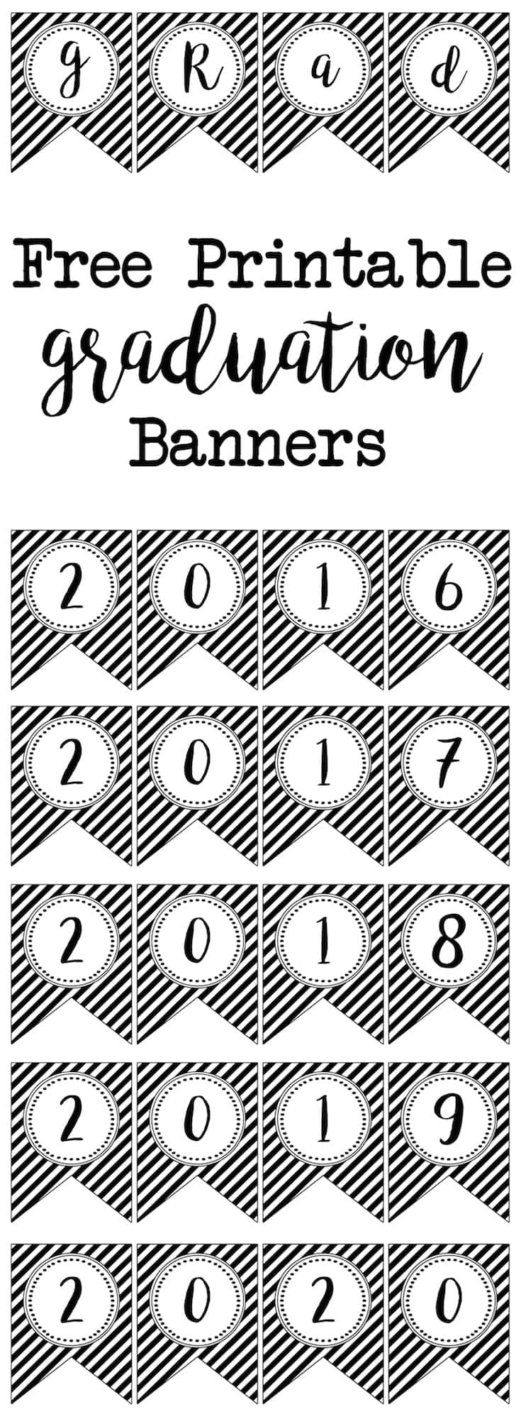 Graduation Banner Free Printables | Paper Trail Design