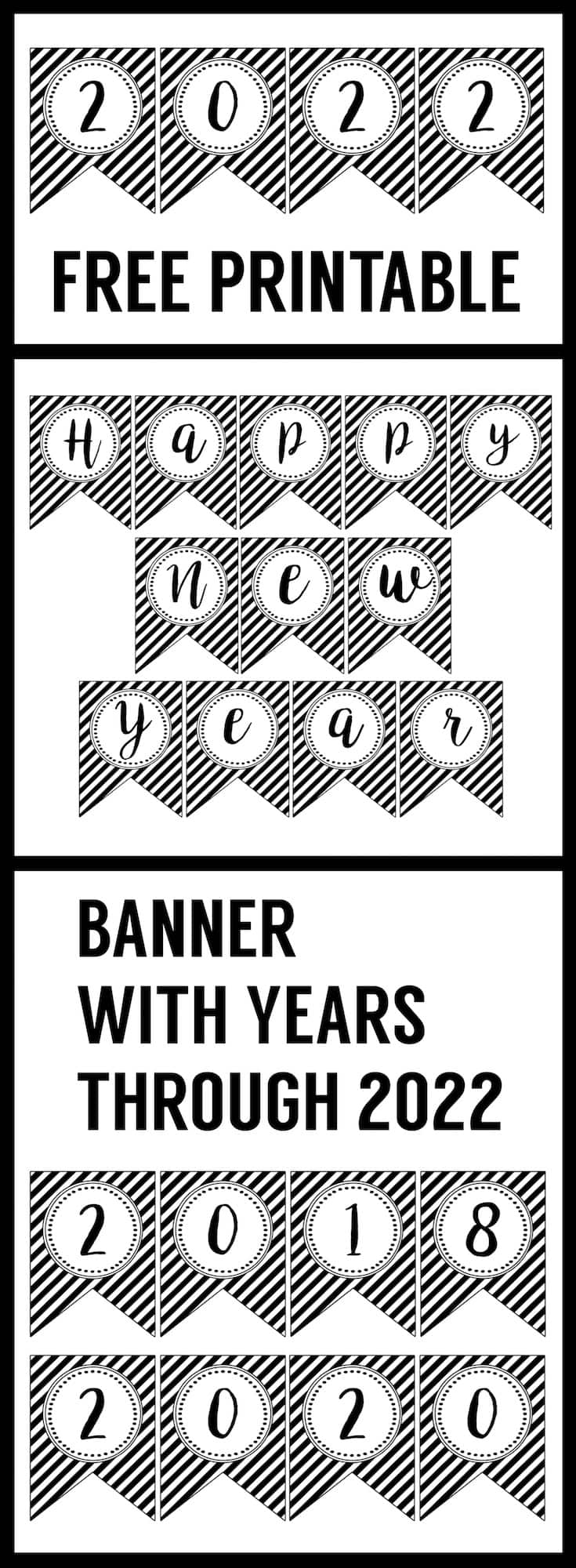 Happy New Year Banner Printable | Paper Trail Design