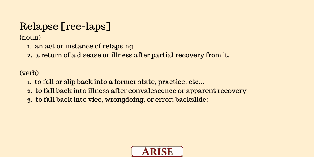 Do You Know The Difference Between Lapse and Relapse?