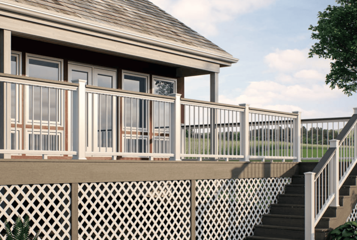 DECKORATORS PREMIUM DIAMOND 2-3/4" GRID TRADITIONAL 4'X8' LATTICE WHITE ...