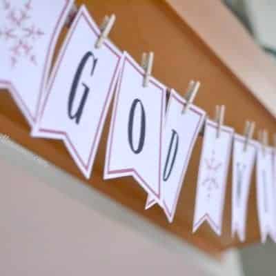 Emmanuel God with Us Printable Bible Verse Banner for Christmas • Faith ...