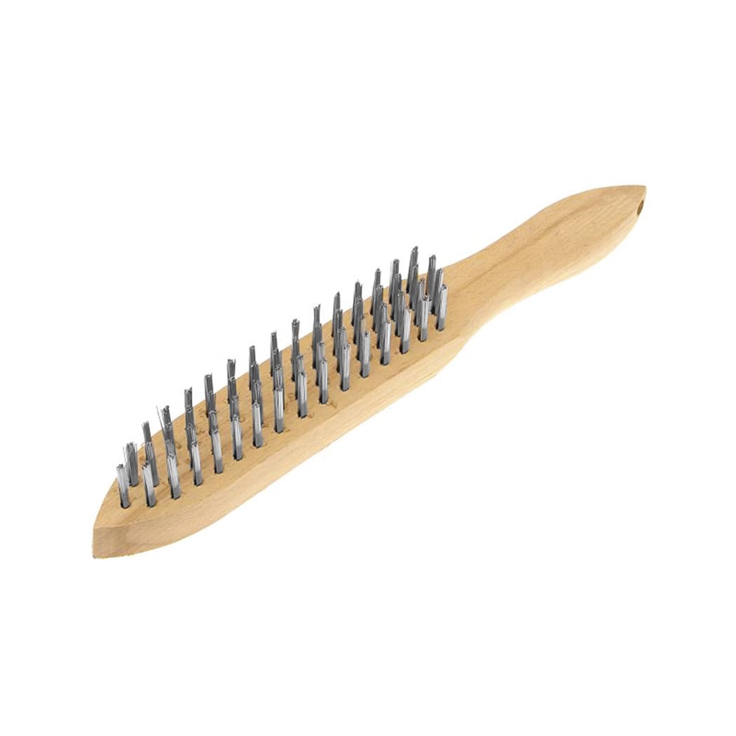 Faithfull Heavy-Duty Stainless Steel 4 Row Scratch Brush | Cornish Lime