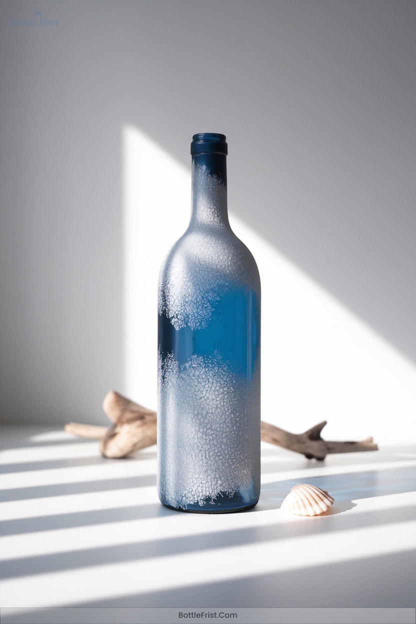 9 Beautiful Blue Wine Bottle Crafts For Coastal-Inspired Decor