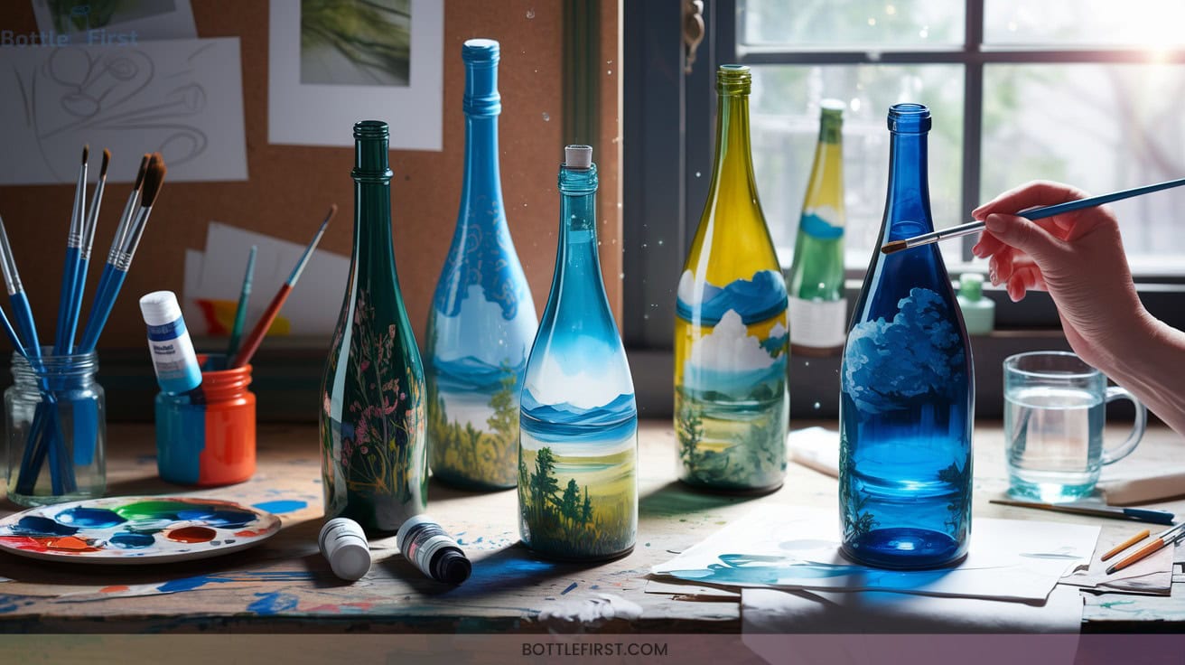 18 Artistic Bottle Crafts Painting Ideas To Brush Up Your Skills
