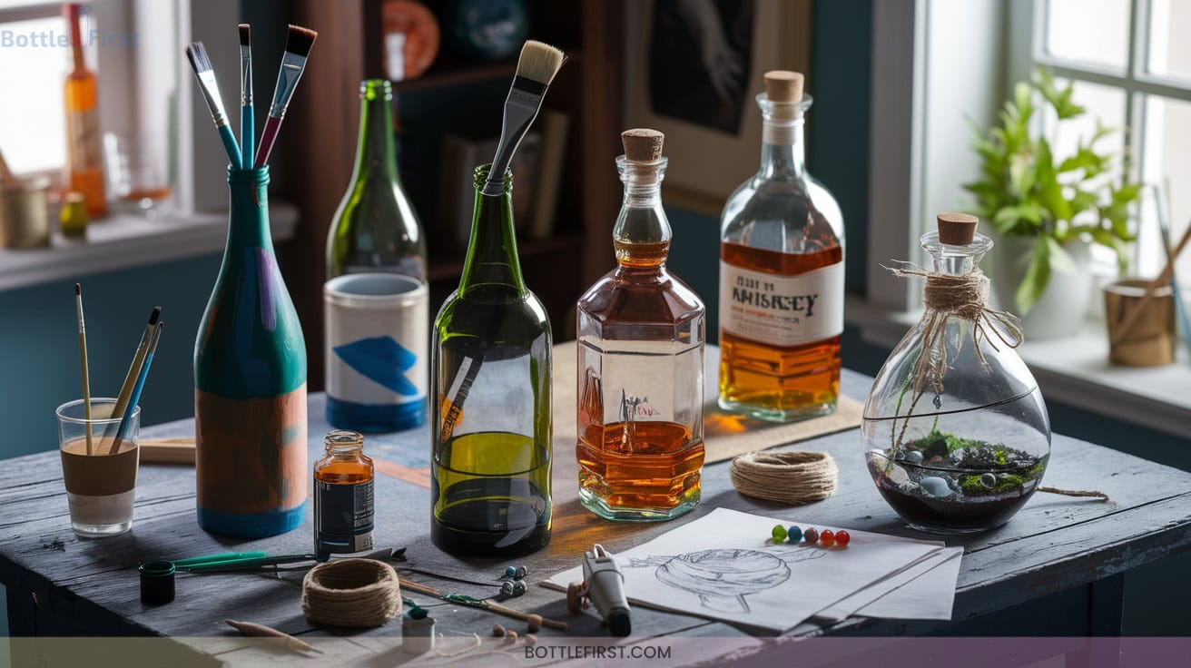 10 Easy Alcohol Bottle Crafts Anyone Can Make In Minutes