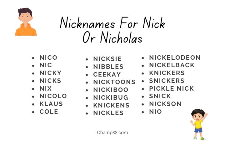 50+ Cool Nicknames For Nick Or Nicholas That Are Awesome