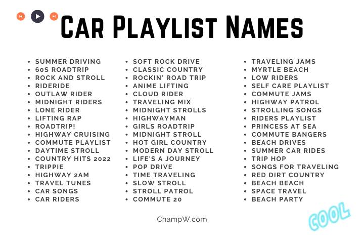 550+ Car Playlist Names To Jaw-drop People Around You