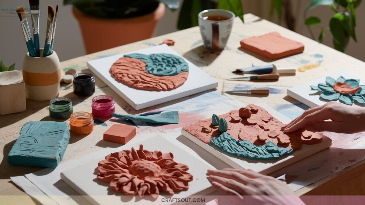 10 Innovative Clay Crafts On Canvas To Create Dimensional Art