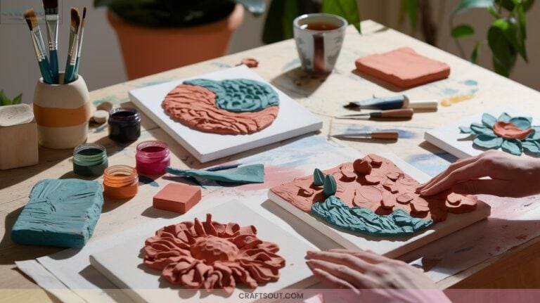 10 Innovative Clay Crafts On Canvas To Create Dimensional Art
