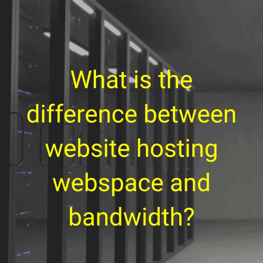 The difference between hosting webspace and bandwidth? EPR Marketing