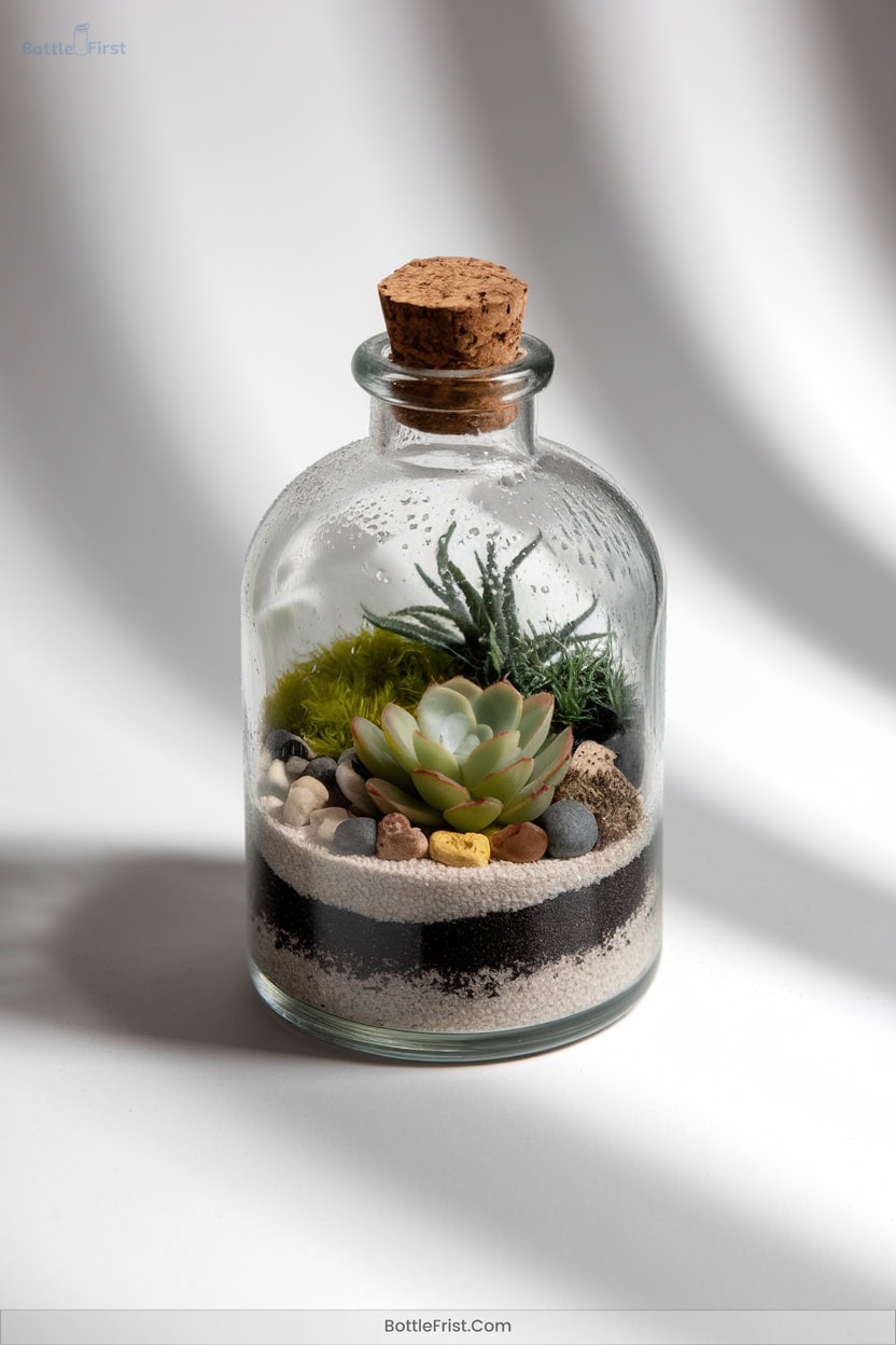 15 Adorable Mini Glass Bottle Crafts DIY For Tiny Home Accents