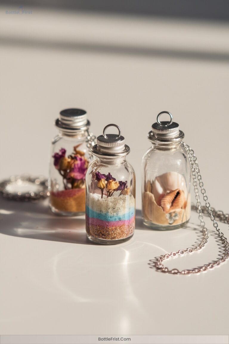 15 Adorable Mini Glass Bottle Crafts DIY For Tiny Home Accents