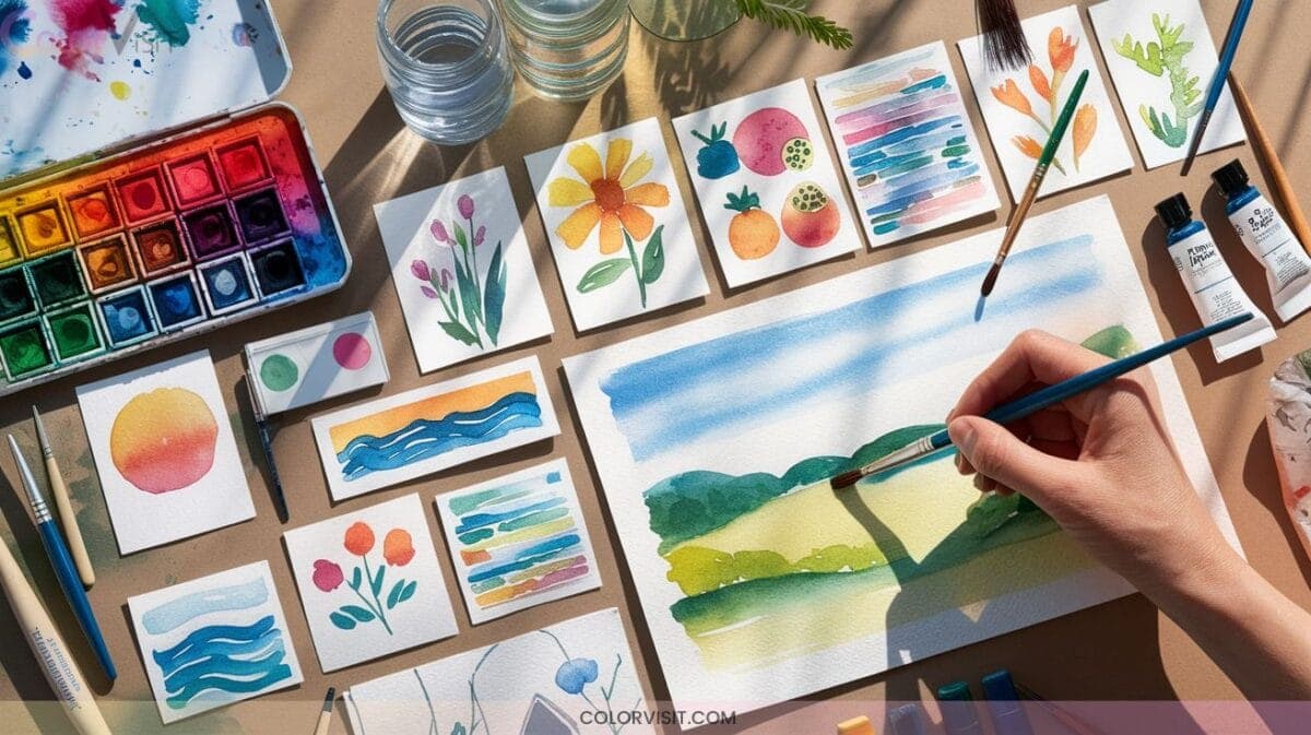 20 Easy Water Color Painting Ideas For Beginners Step By Step