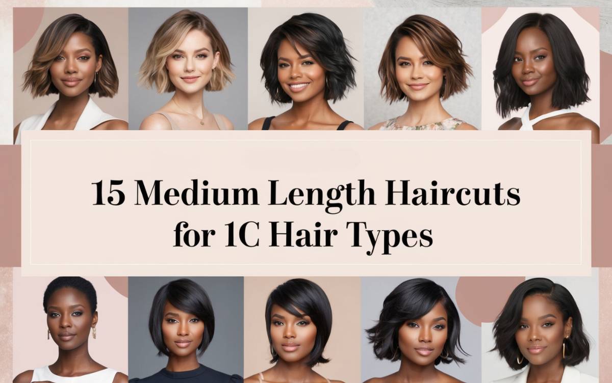 15 Medium Length Haircuts For 1C Hair Types