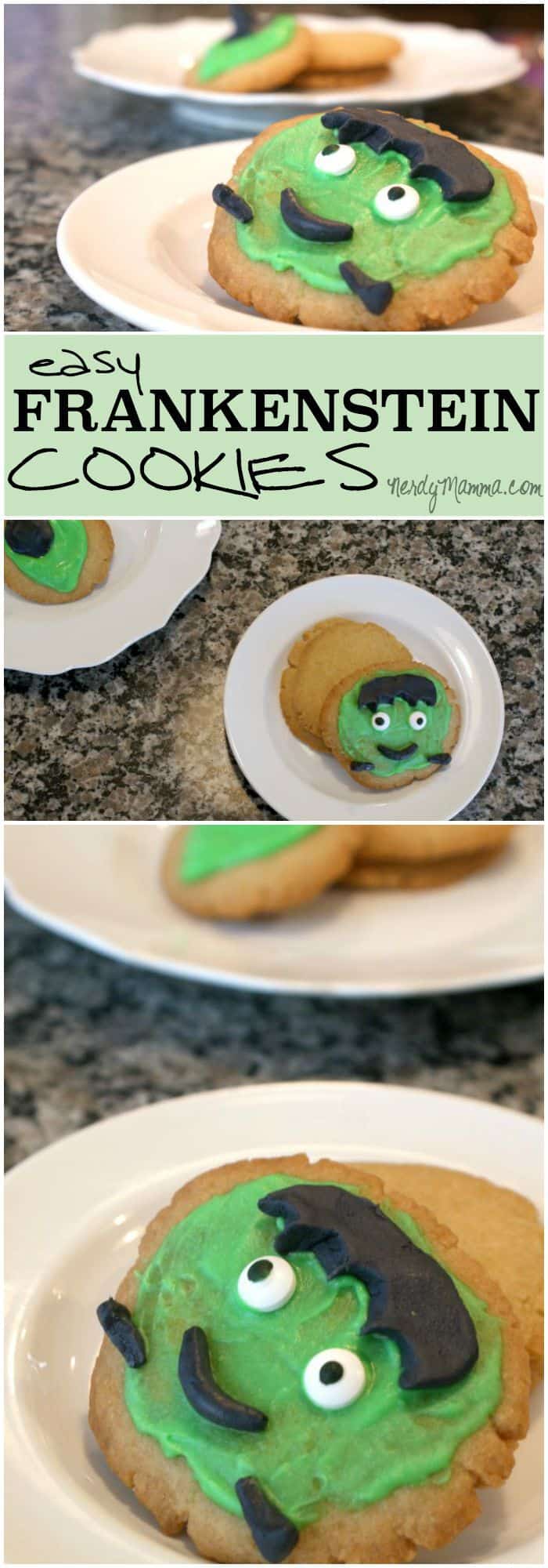 Easy Frankenstein Cookies - Nerdy Mamma