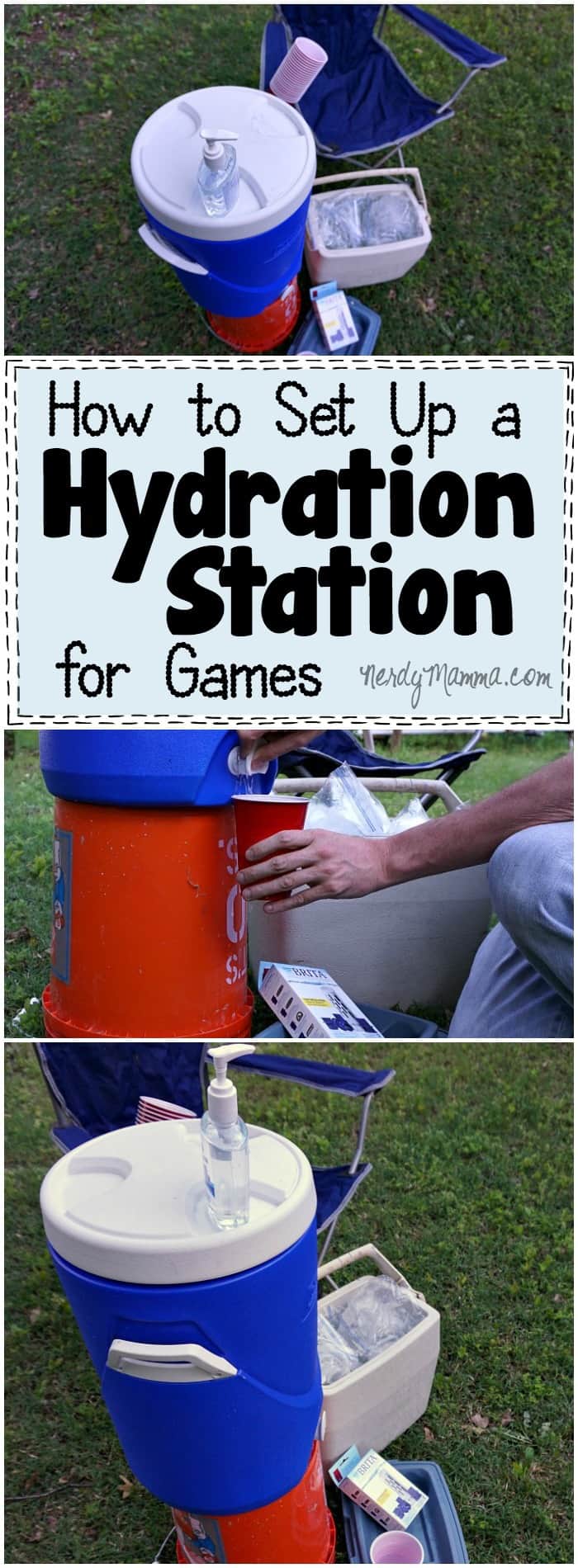 How to Set Up a Hydration Station for Games - Nerdy Mamma