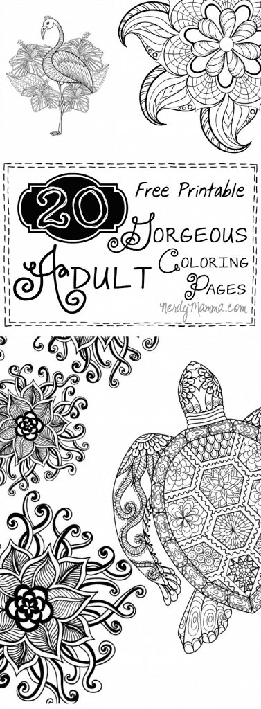 20 Gorgeous Free Printable Adult Coloring Pages - Nerdy Mamma