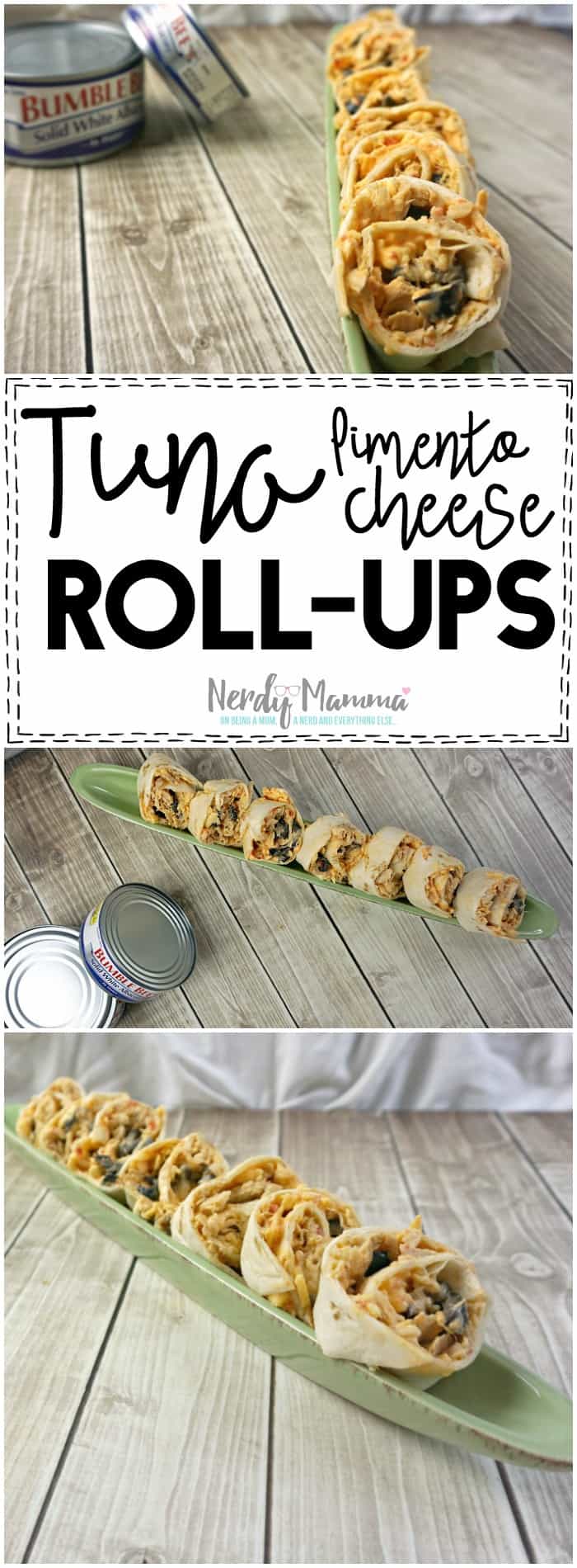 Tuna Pimento Cheese Roll-ups - Nerdy Mamma