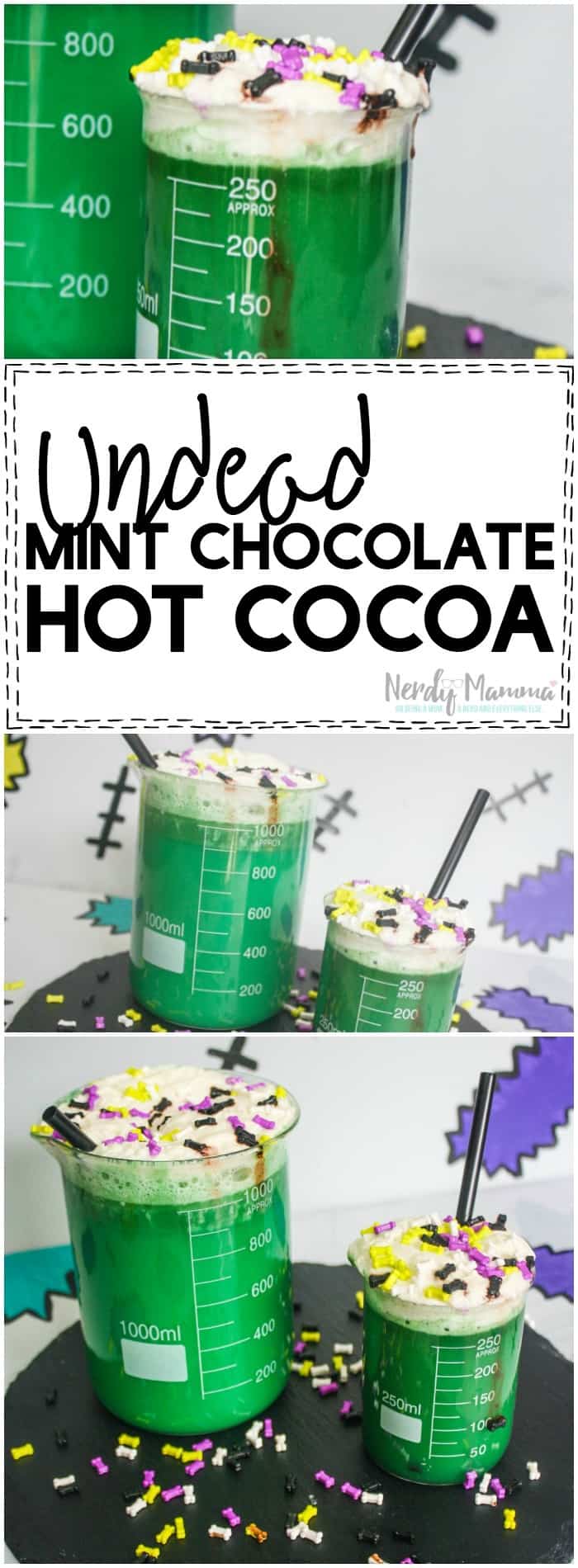 Undead Mint Chocolate Hot Cocoa Recipe - Nerdy Mamma