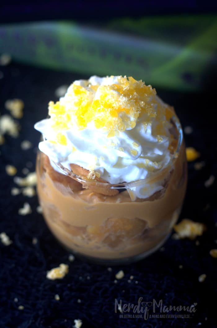 Butterbeer Pudding Cups - Nerdy Mamma