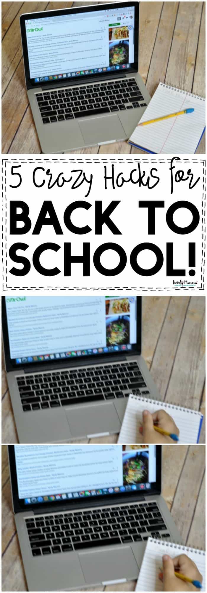 5 Crazy Back to School Hacks for Busy Moms - Nerdy Mamma