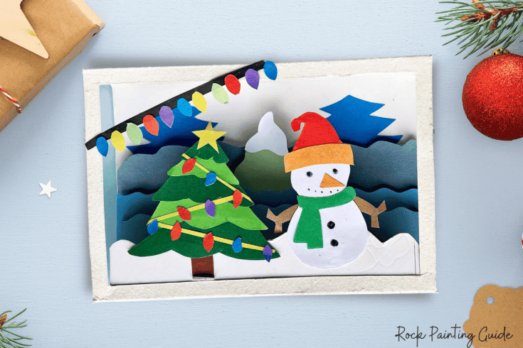 Festive 3D Paper Christmas Craft [FREE Template]