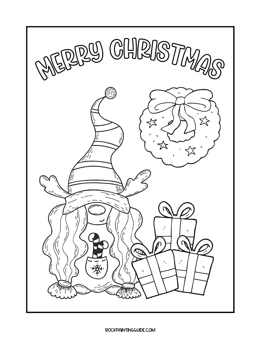 20 Cute Christmas Gnome Coloring Pages [FREE PRINTABLES]