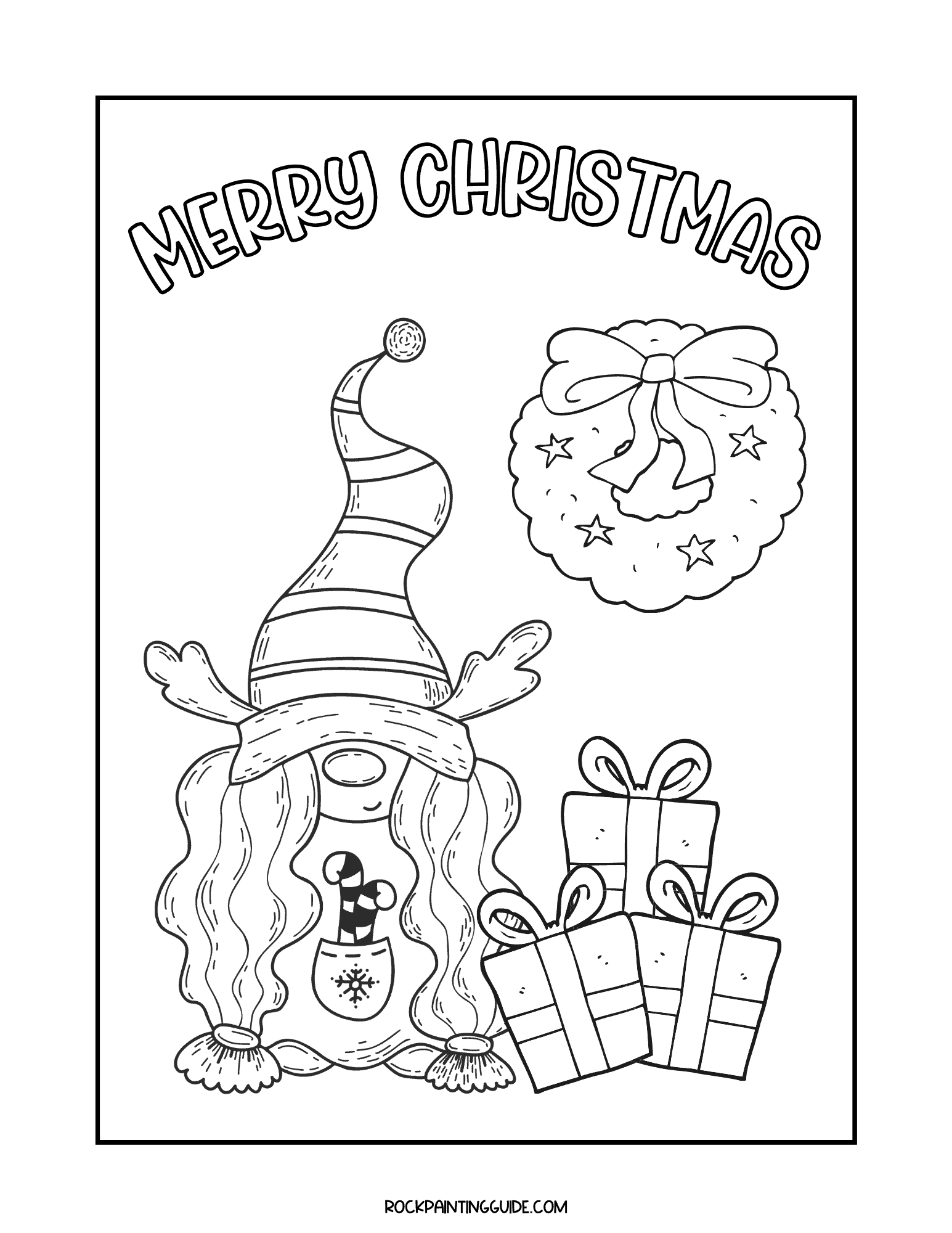 20 Cute Christmas Gnome Coloring Pages [FREE PRINTABLES]