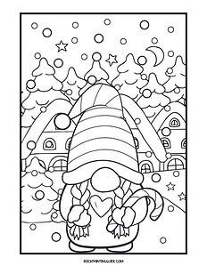 20 Cute Christmas Gnome Coloring Pages [FREE PRINTABLES]